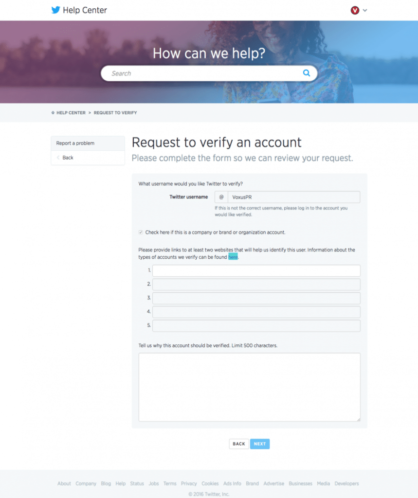 You can now verify your Twitter account - Voxus PR