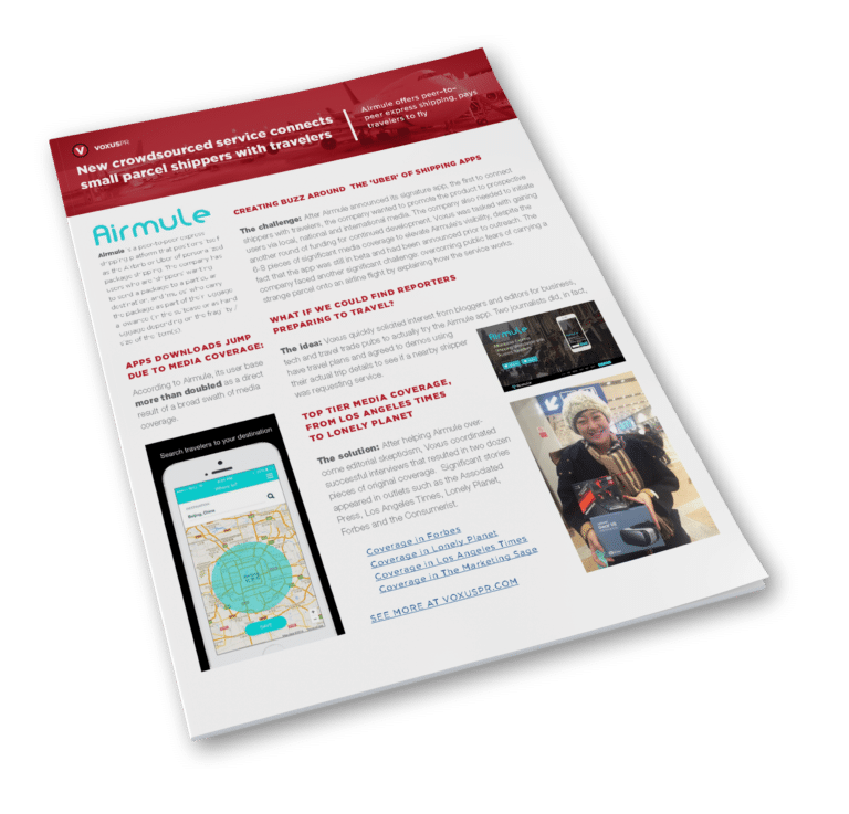 Airmule App Launch - Voxus PR - Creating Higher Visibility
